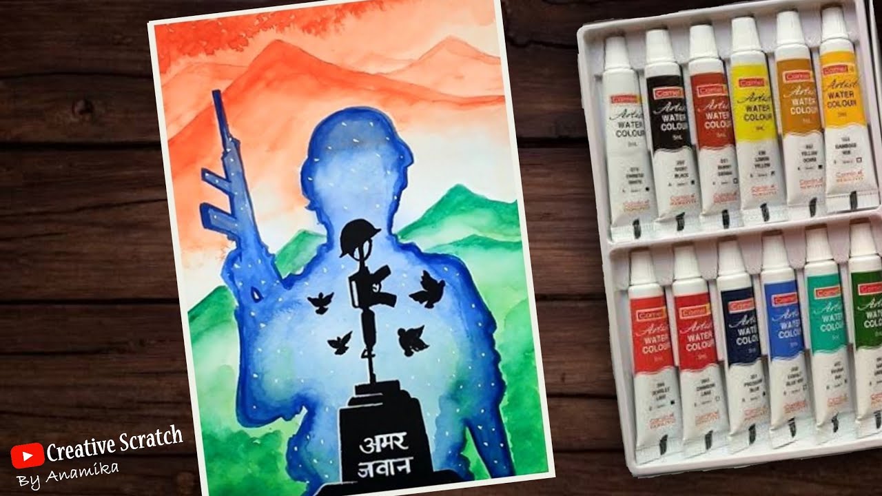 Republic Day Drawing Easy Watercolor | Republic Day Drawing Competition ...