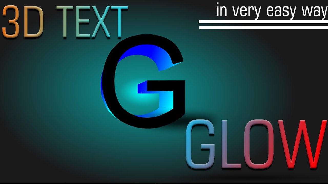 3D glow text in coreldraw | speed art| #youtube #coreldraw # ...