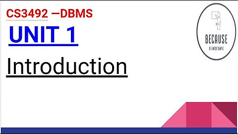 Database Management System(DBMS) CS3492 - YouTube