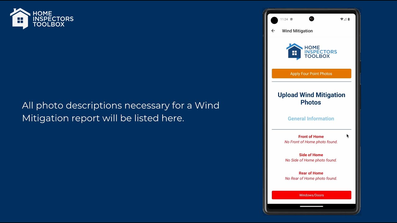 Mobile App: How to take photos for Wind Mitigation report while working ...