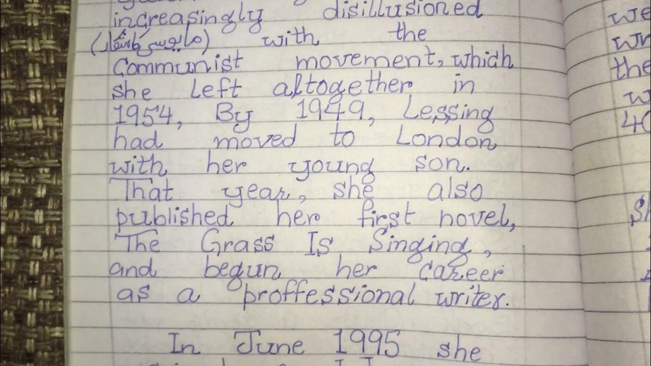 Doris Lessing Biography story “Report On A Threatened city” for Alevels ...