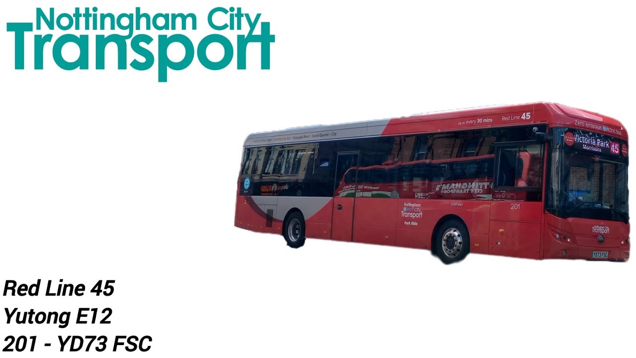 NCTX Buses 201 - YD73 FSC | Yutong E12 | Red Line 45 - YouTube