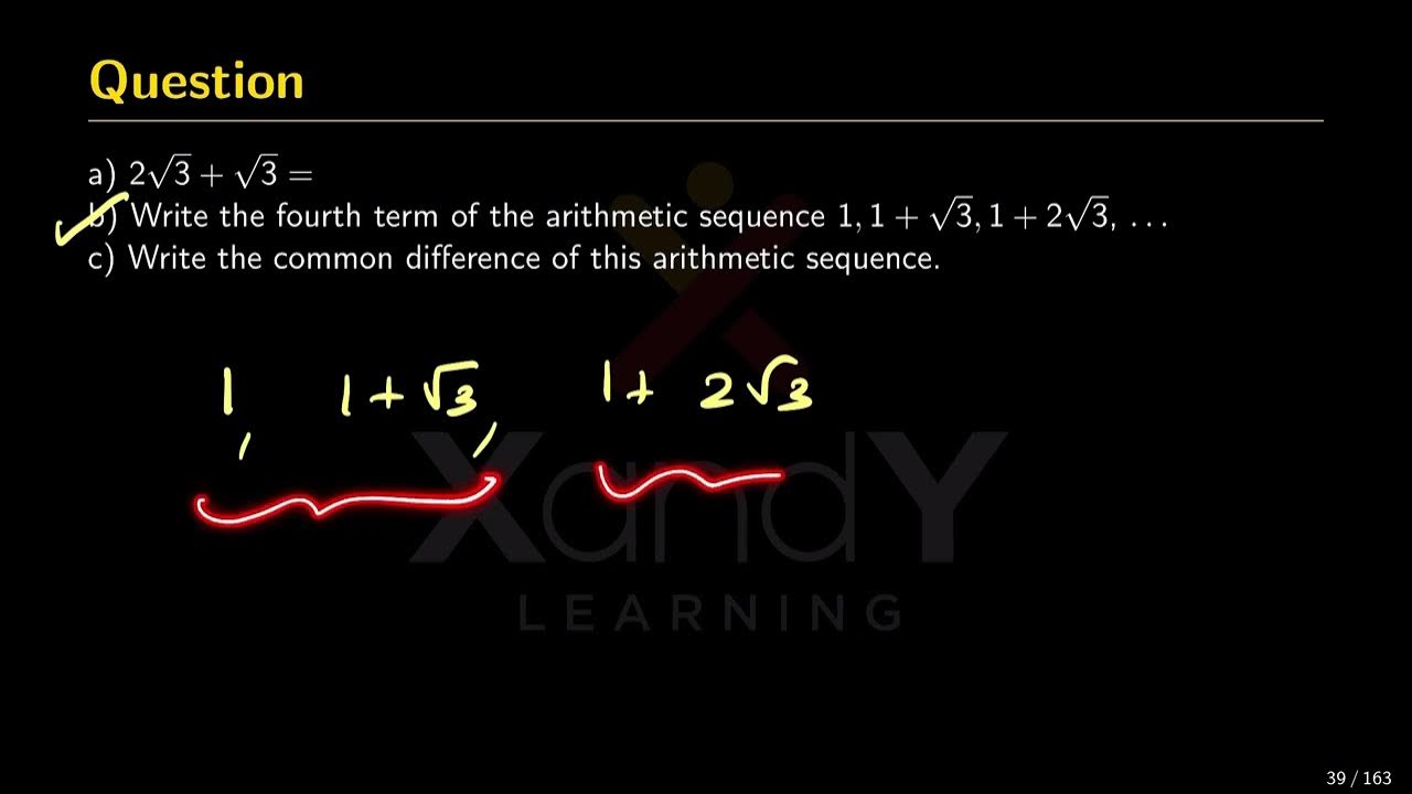 Write the fourth term of the arithmetic sequence - YouTube