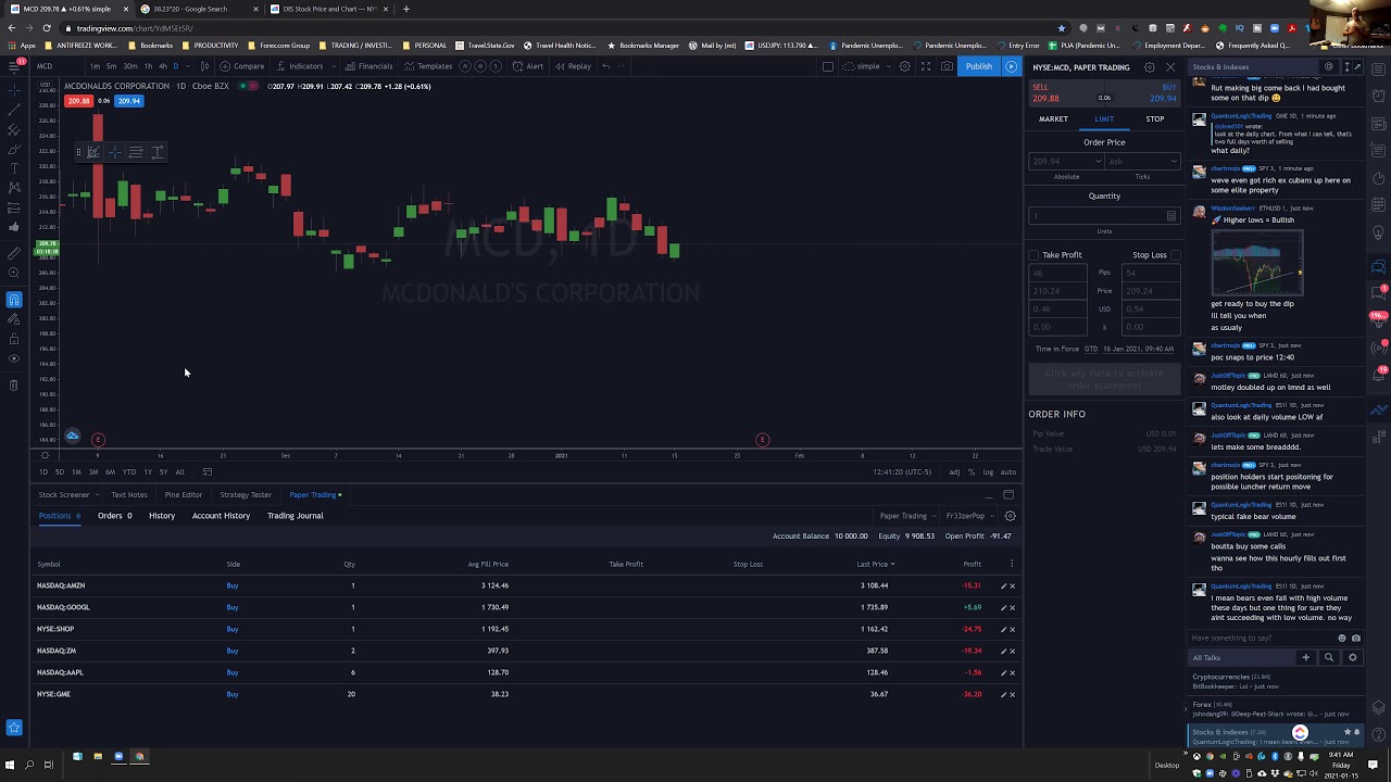 Tradingview.com Paper Trading Demo Tutorial - YouTube