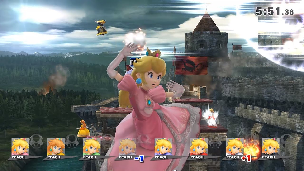 Smash Wii U - 8 Peaches Battle (Only Blast and Screen KO) Part 4 - YouTube