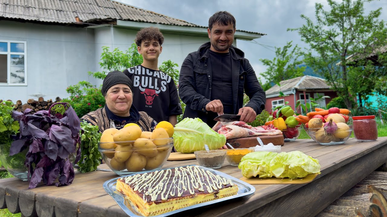 A GREAT DAY IN RAINY VILLAGE! GRANDMA COOKING BISCUIT CAKE | RURAL ...