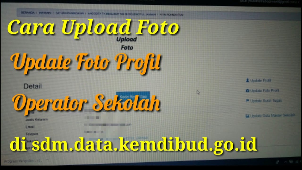 CARA UPDATE FOTO PROFIL OPERATOR SEKOLAH - YouTube