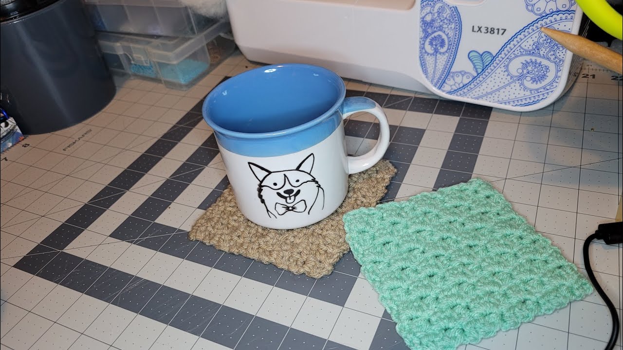 Mini C2C (corner to corner) Coaster Crochet Tutorial - YouTube