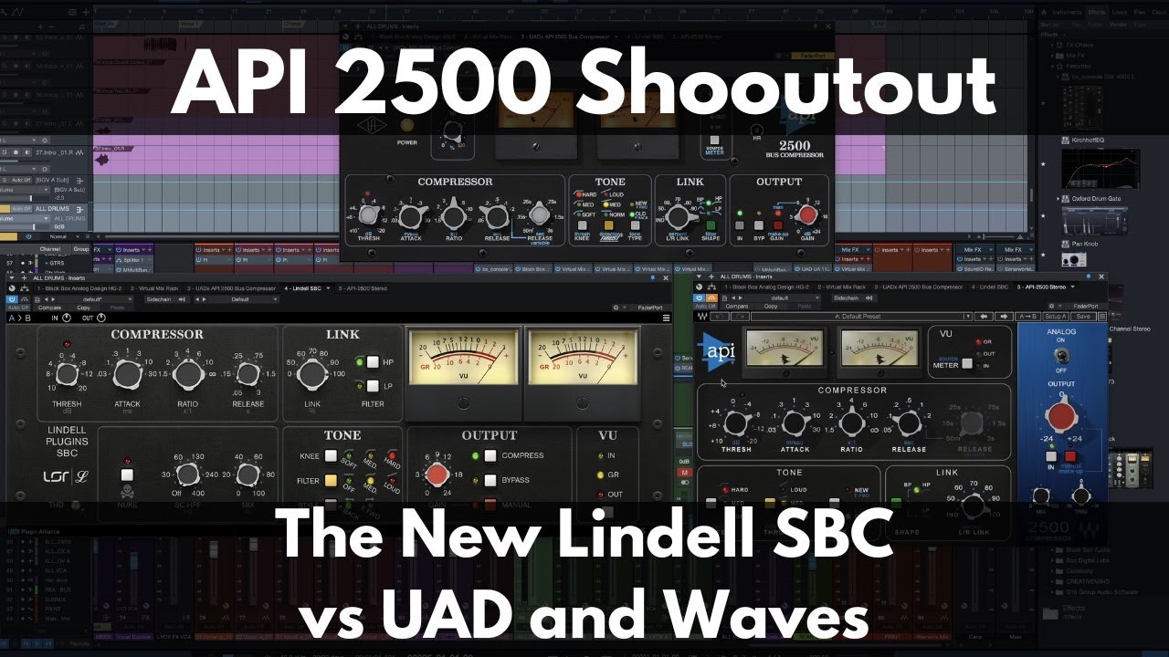 API 2500 Shootout | The New Lindell SBC vs UAD and Waves - YouTube