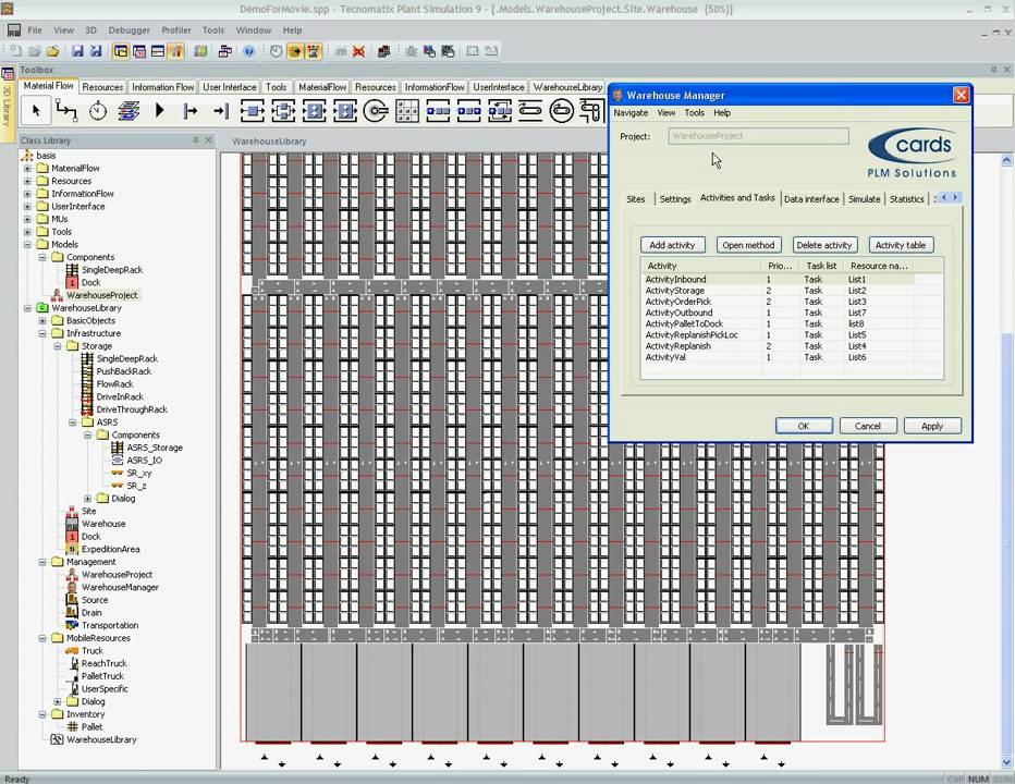 [Part 8/9] WMS - Plant Simulation Warehousing & Logistics Library - YouTube