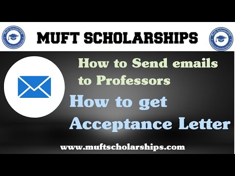 How to Get an Acceptance Letter from a Professor? | Benefits | Email ...