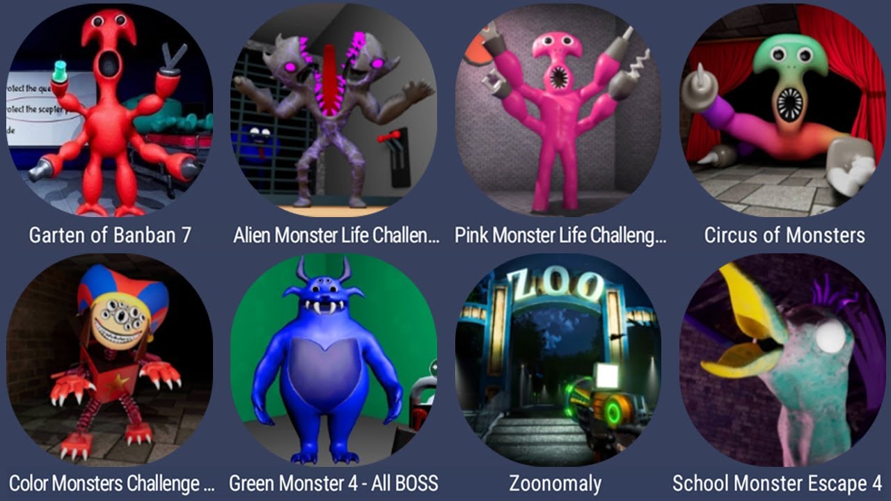 Garten Of Banban 7 Mobile,Alien Monster,Pink Monster,Circus Of Monster ...