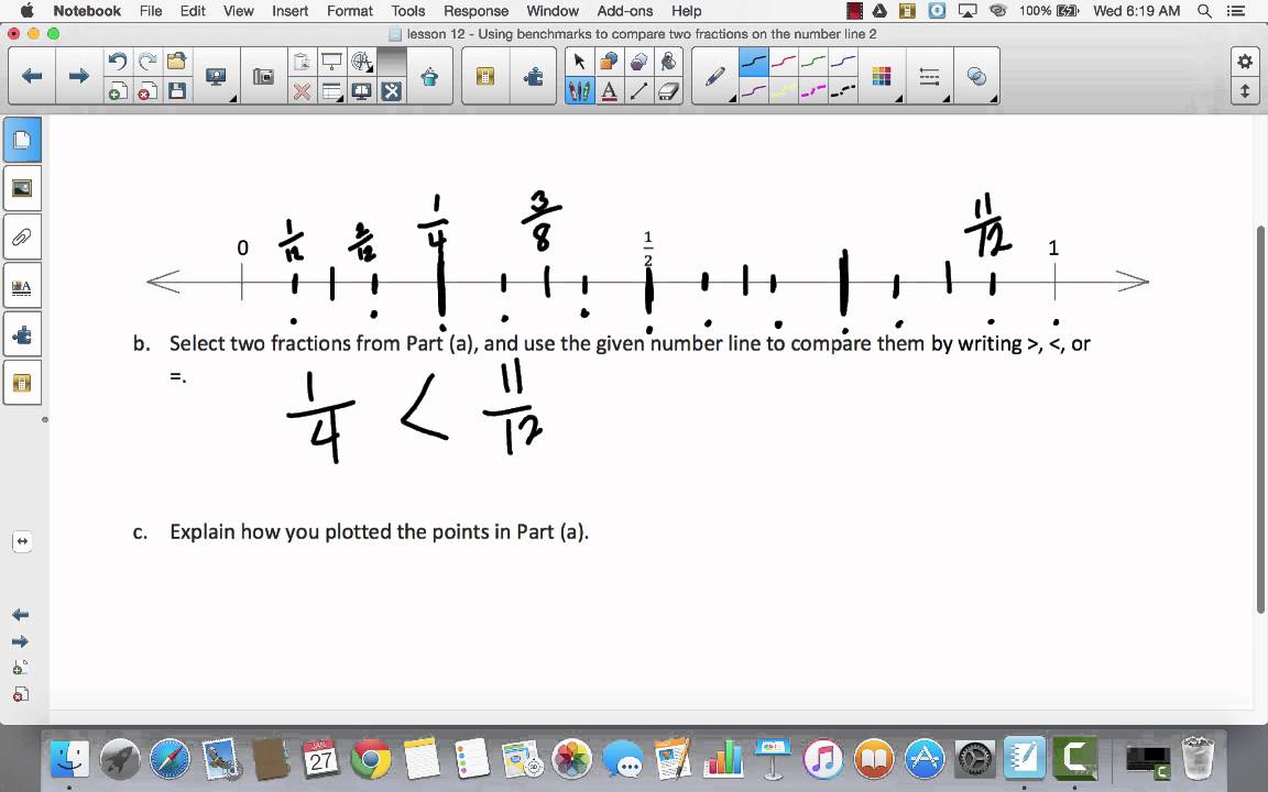 Module 5 Lesson 12 compare fractions using benchmarks - YouTube