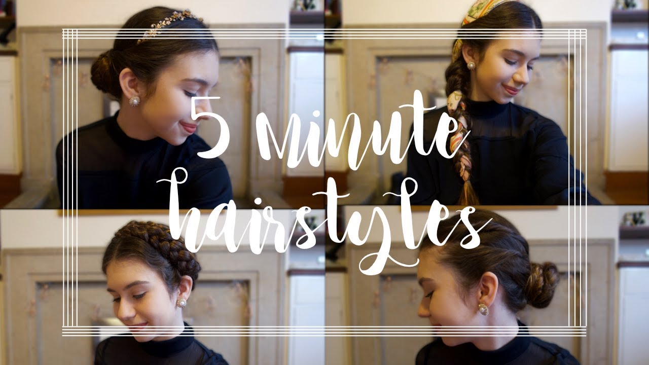 MY 5 MINUTE UNIVERSITY HAIRSTYLES - YouTube