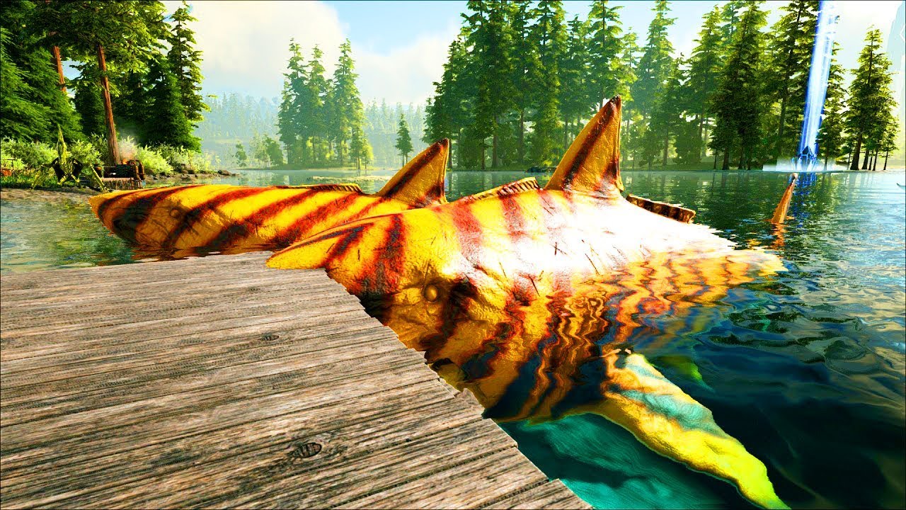 BẮT THÀNH CÔNG ĐƯỢC HAI EM CÁ MẬP HỔ TRONG ARK SURVIVAL EVOLVE - YouTube