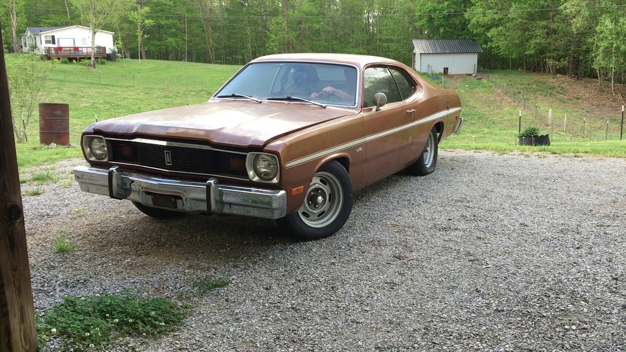 76 Duster slant six - YouTube
