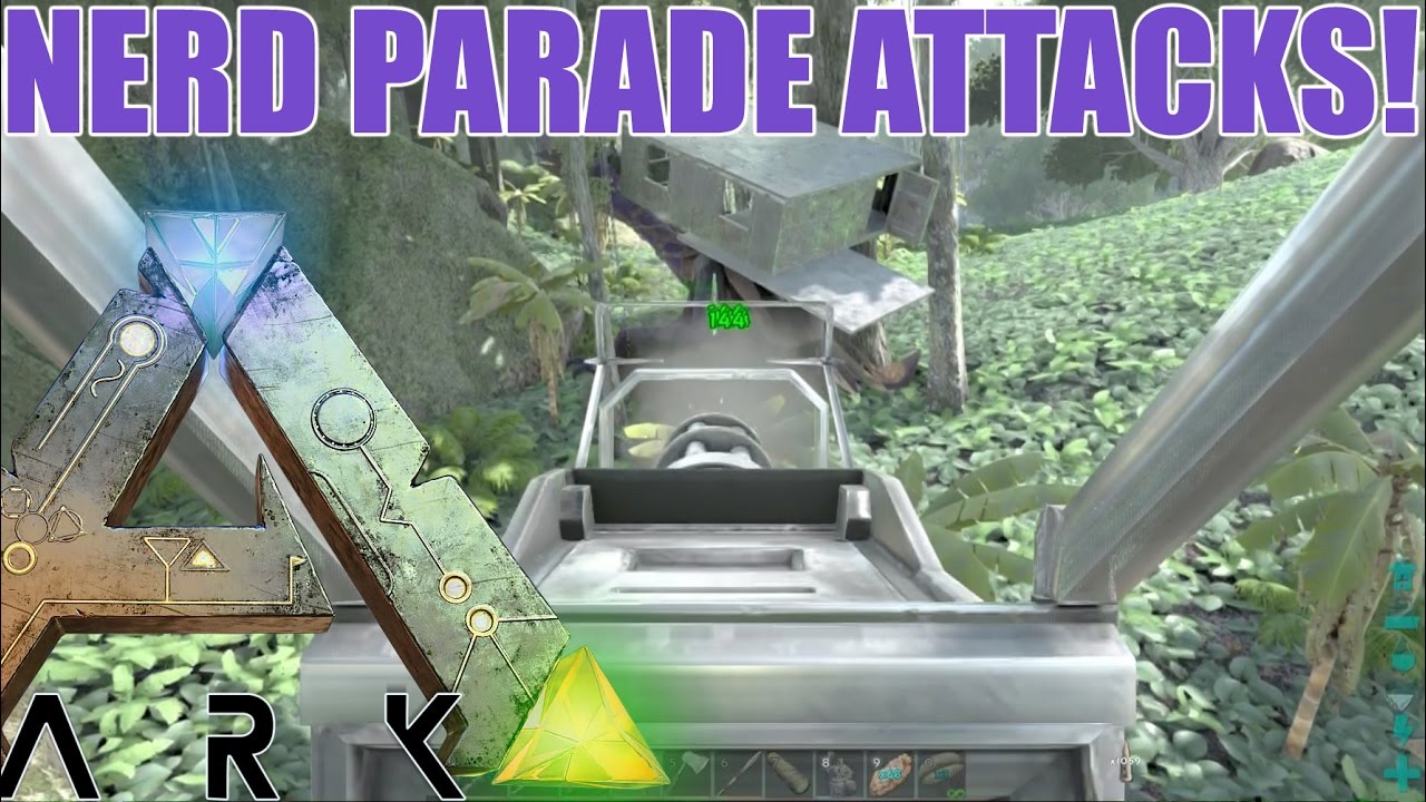 ARK: SURVIVAL EVOLVED - NERD PARADE ATTACKS | EPIC BASE RAID DEFENSE ...