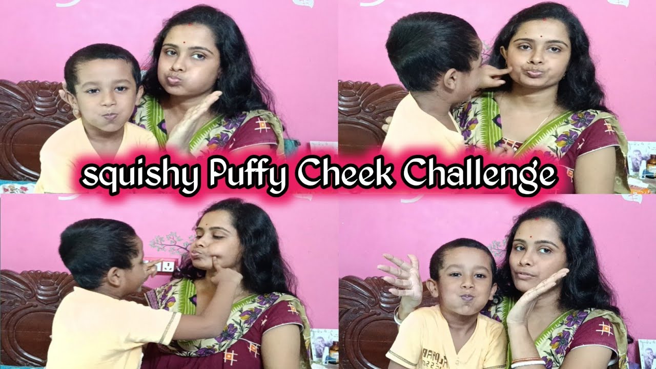 Squishy Puffy Cheek Challenge🤣🤣 Supper Funny Video 😁😁Notun Vaba Chasta ...