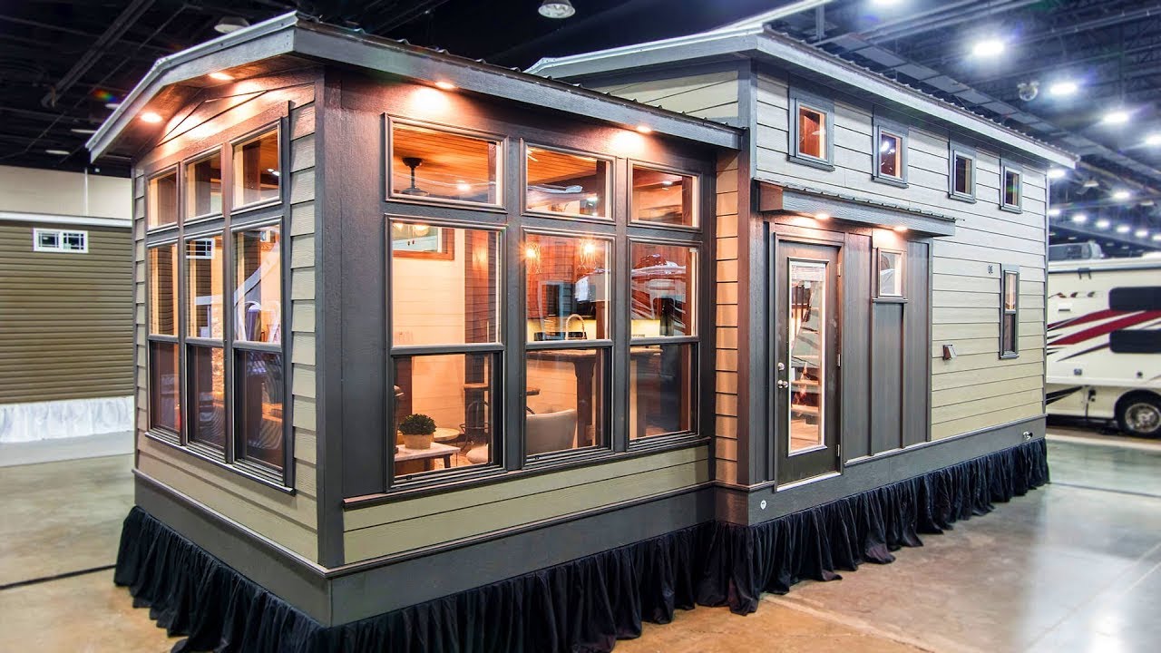 Modern Rustic Sedona Park Model from Lakeside Park Models - YouTube