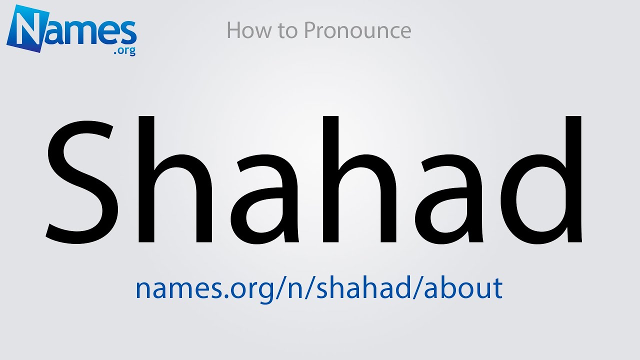 How to Pronounce Shahad - YouTube