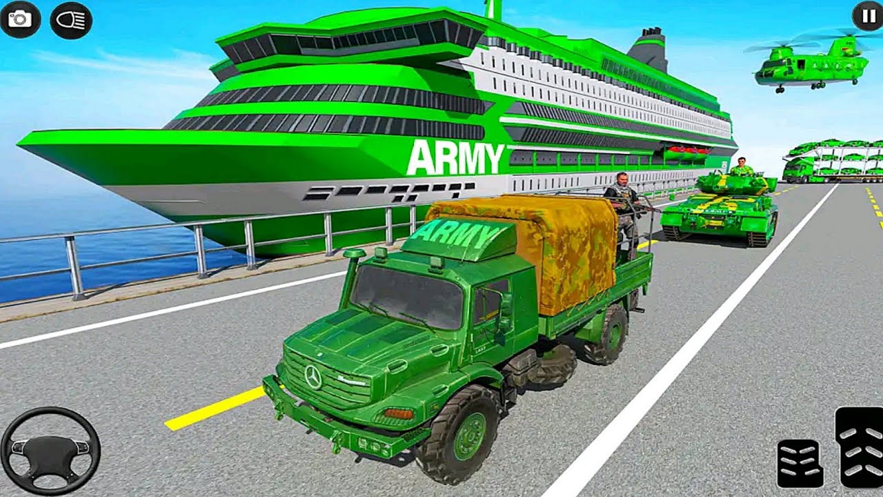 Army Vehicle Transporter Truck Simulator: Transport Army Jeep | Android ...