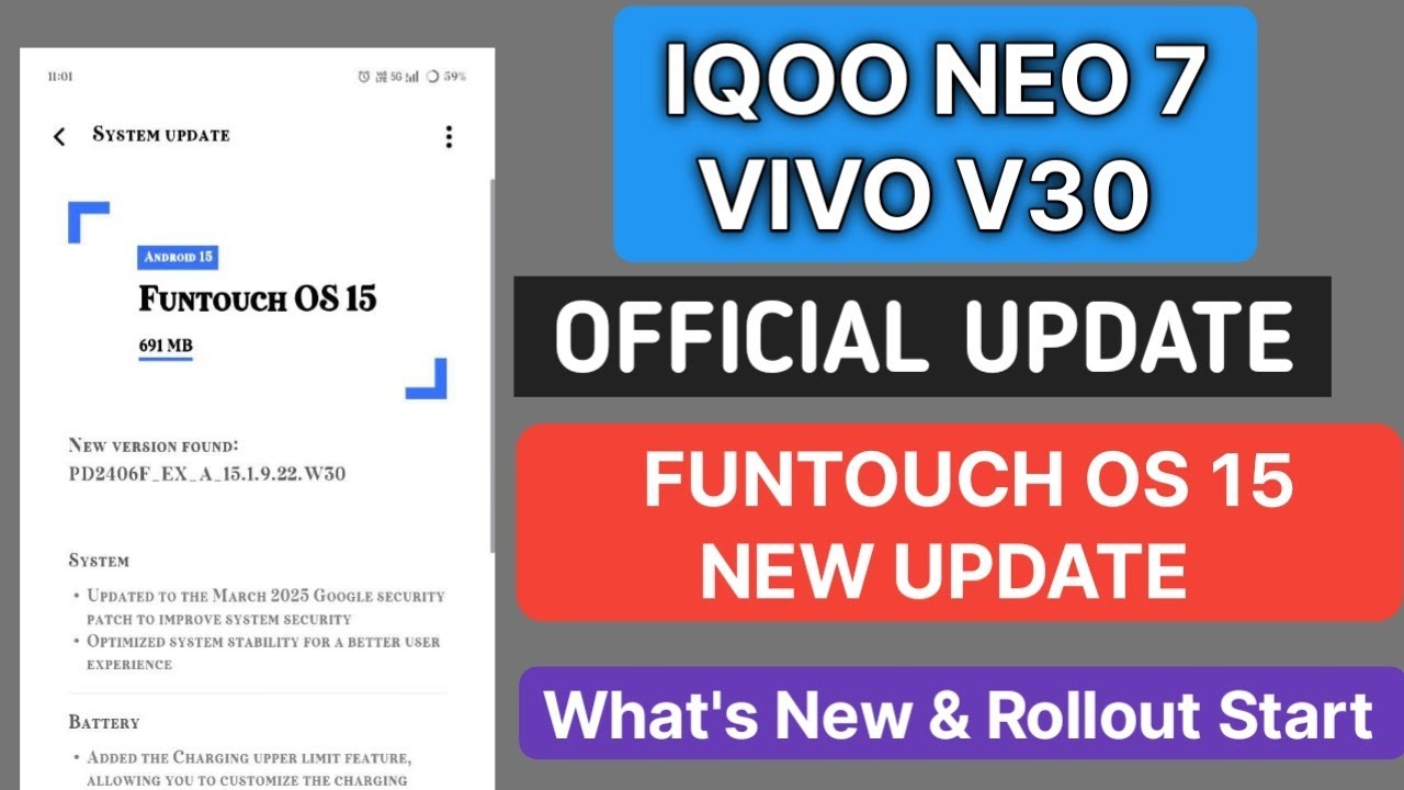 VIVO V30 & IQOO NEO 7 NEW FUNTOUCH OS 15 UPDATE RELEASED & WHAT'S NEW ...