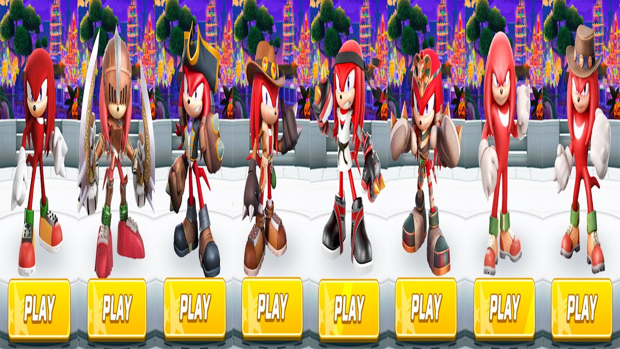 Sonic Forces All Knuckles the Encida Runners Battle: Original, Dread, Gawain, Movie, Treasure ...