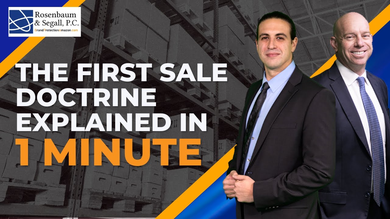 The First Sale Doctrine Explained In 1 Minute - YouTube
