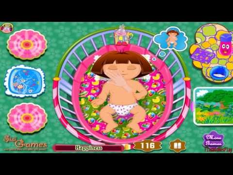 Online Dora The Explorer Games  - Baby Dora Diaper Change Game