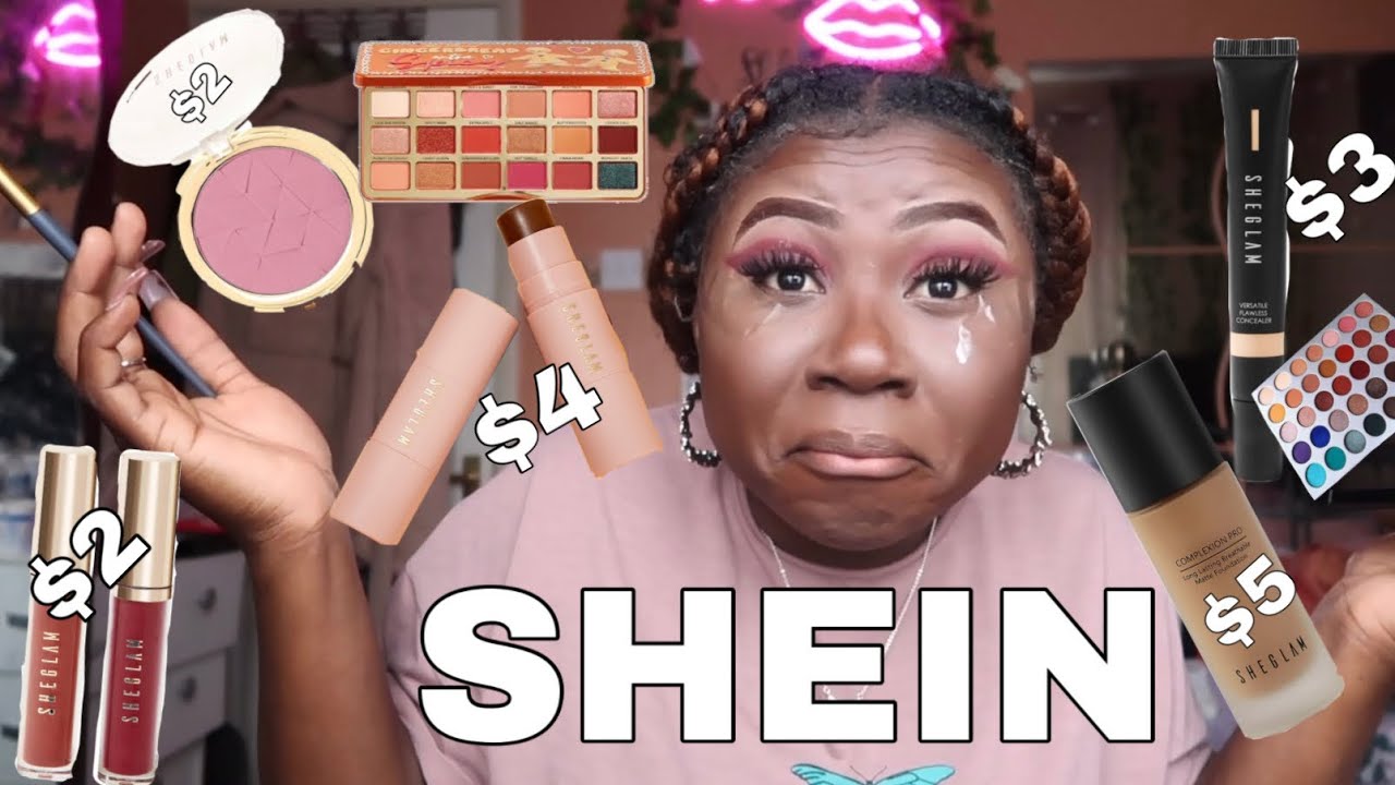 TRYING A FULL FACE OF MAKEUP FROM SHEIN! Review**|2022| - YouTube