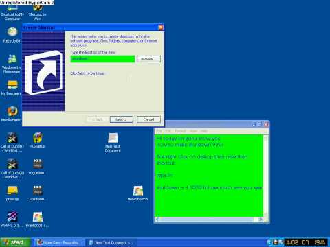 How to make shut down virus - YouTube
