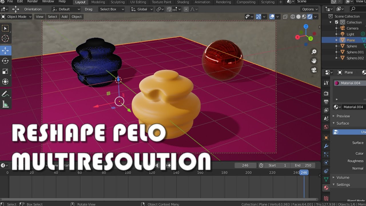 Blender 3D - RESHAPE PELO MULTIRESOLUTION - YouTube