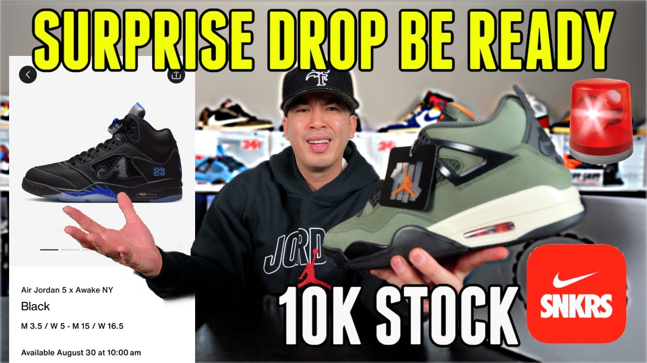BE READY 🚨SURPISE SNKR DROP JORDAN 4 UNDEFEATED ONLY 10K STOCK - YouTube