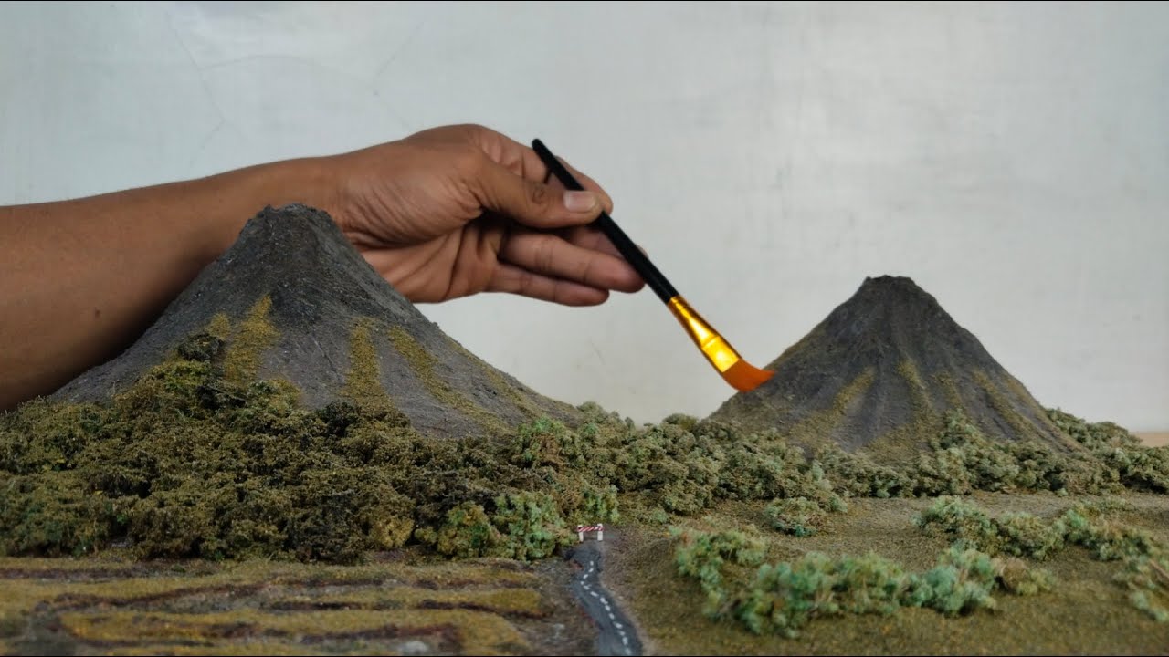 Cara membuat Diorama gunung / diorama pemandangan/ miniatur diorama ...