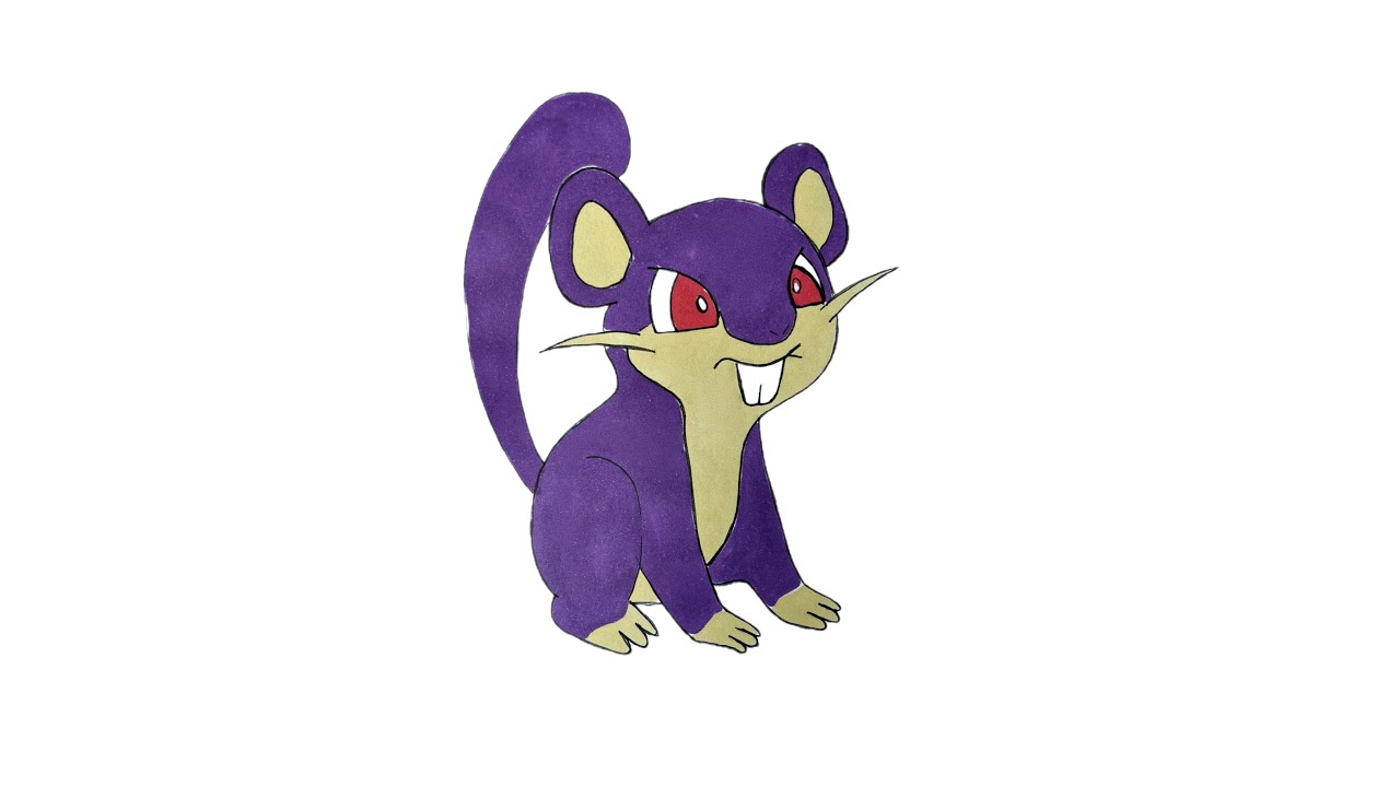 Rattata Rodent Pokemon – Beginner's Guide To Drawing - YouTube