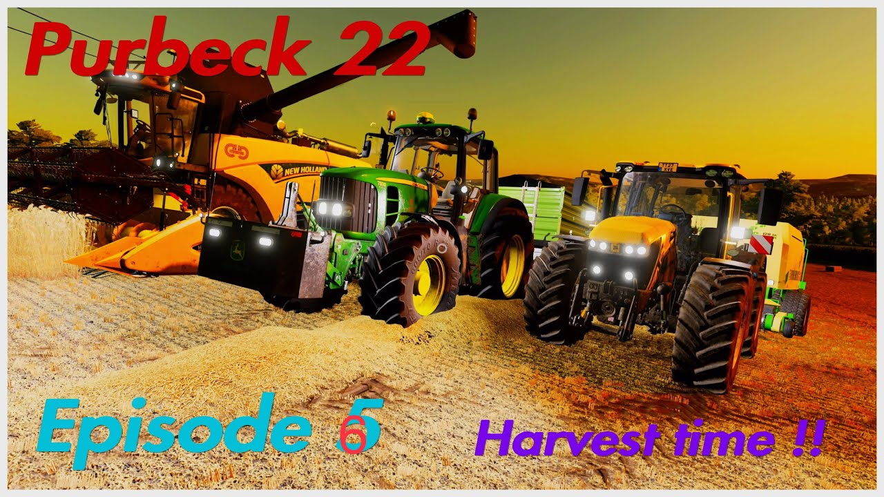 Harvest time!!Purbeck 22 Episode 6 fs22 Ps5 - YouTube