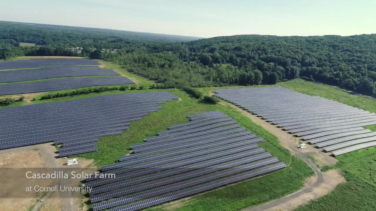Cascadilla Solar Farm Flyover - YouTube