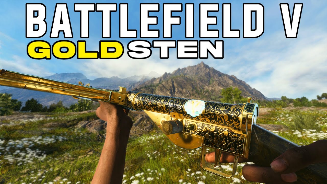 Fully Golden Sten in BATTLEFIELD V - YouTube