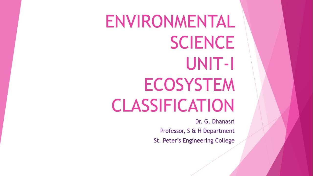 Ecosystem Classification, Environmental Science Unit 1 part 1 - YouTube