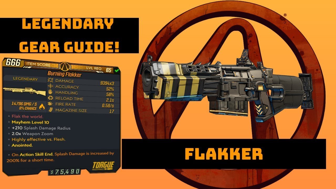 BORDERLANDS 3: THE FLAKKER LEGENDARY WEAPON AND FARMING REVIEW GUIDE ...