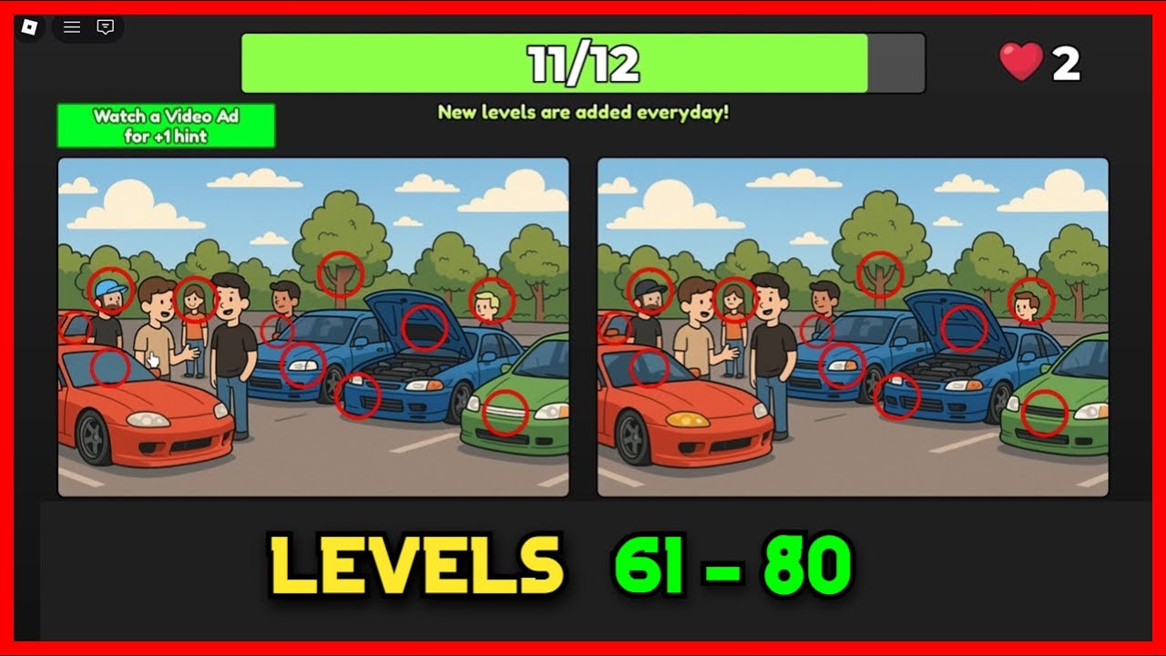 Roblox FIND THE DIFFERENCES Walkthrough [Level 61 to 80] - YouTube