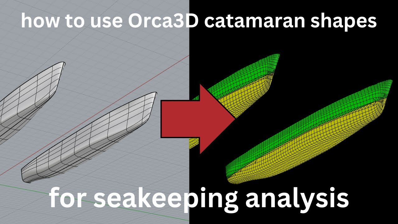 How use Orca3D catamaran shapes in a seakeeping analysis - YouTube