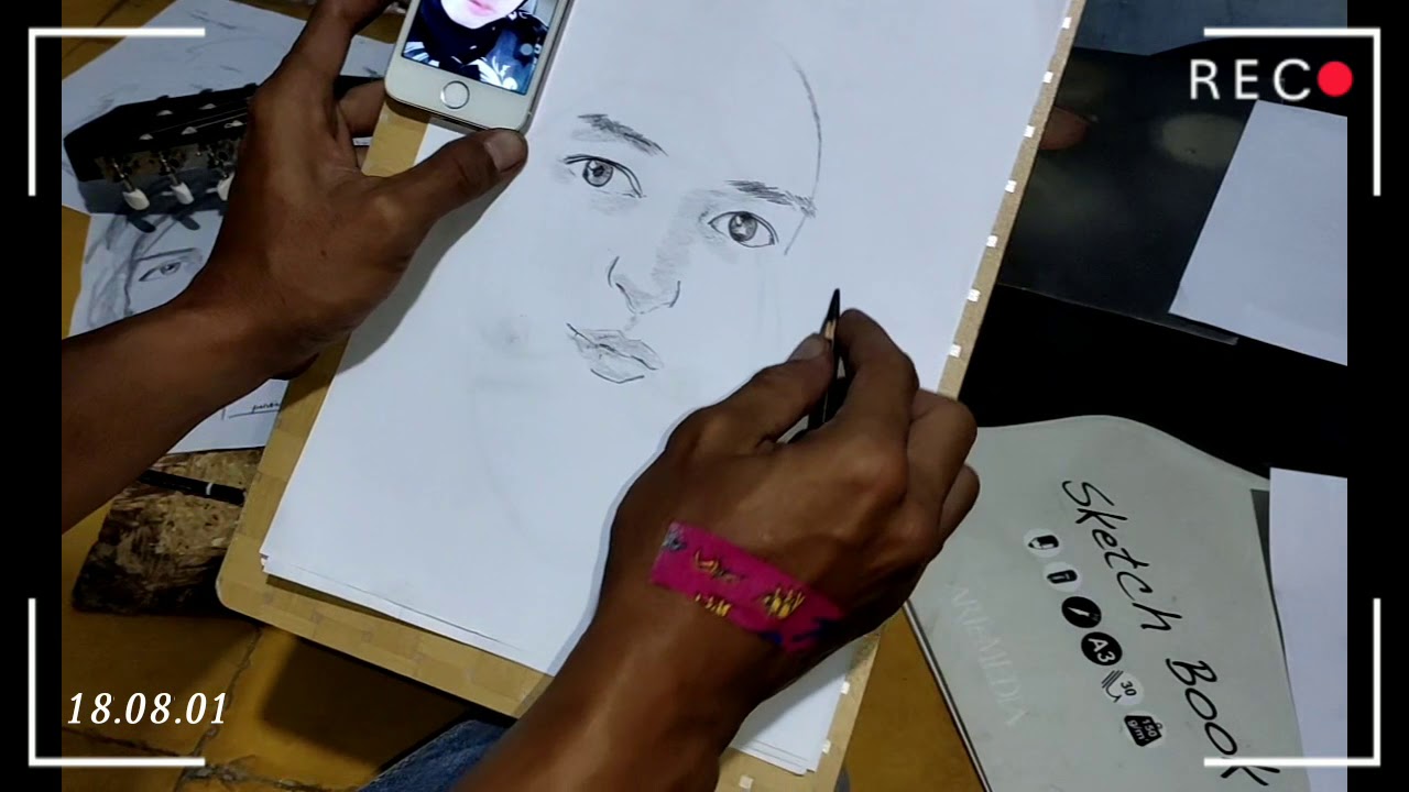 portrait sketching .. LIVE!! - YouTube
