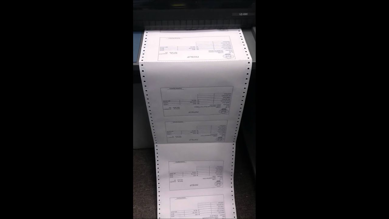 Payslip Printing in Action - YouTube