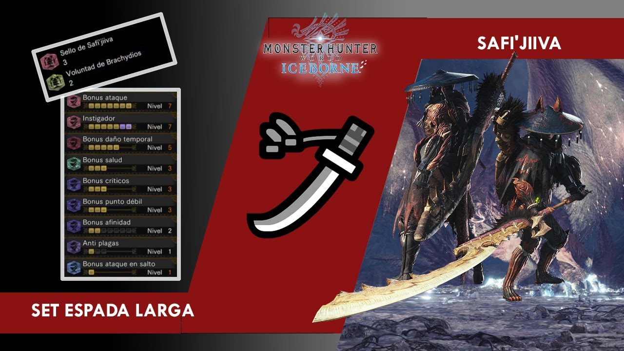 MHW ICEBORNE |SET| Espada Larga NitroSable Safi | Safijiiva 2.0 - YouTube
