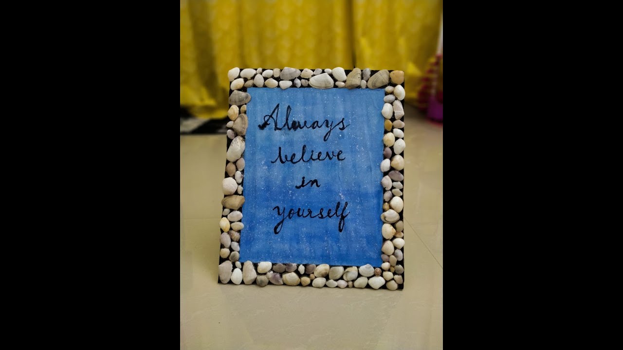 DIY Cardboard frame// Made from seashells - YouTube