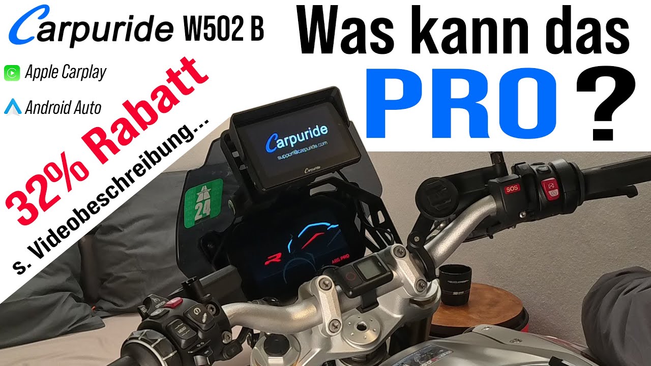 Carpuride W502 B PRO für BMW Motorräder | Apple Carplay & Android Auto - YouTube