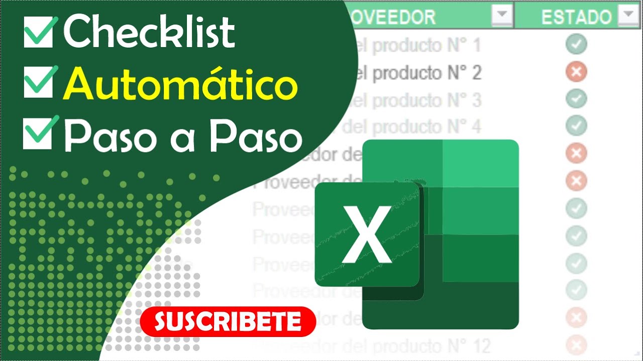 Checklist INTERACTIVO en Excel - SUPER FÁCIL y SENCILLO - YouTube