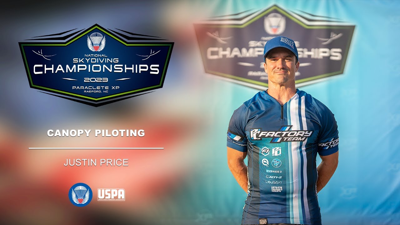 Justin Price - 2023 USPA National Canopy Piloting Championships - YouTube