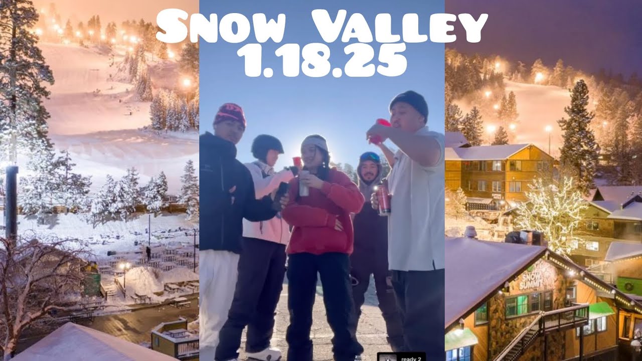 Night Time Snowboarding at Snow Valley on 1-18-25 - YouTube